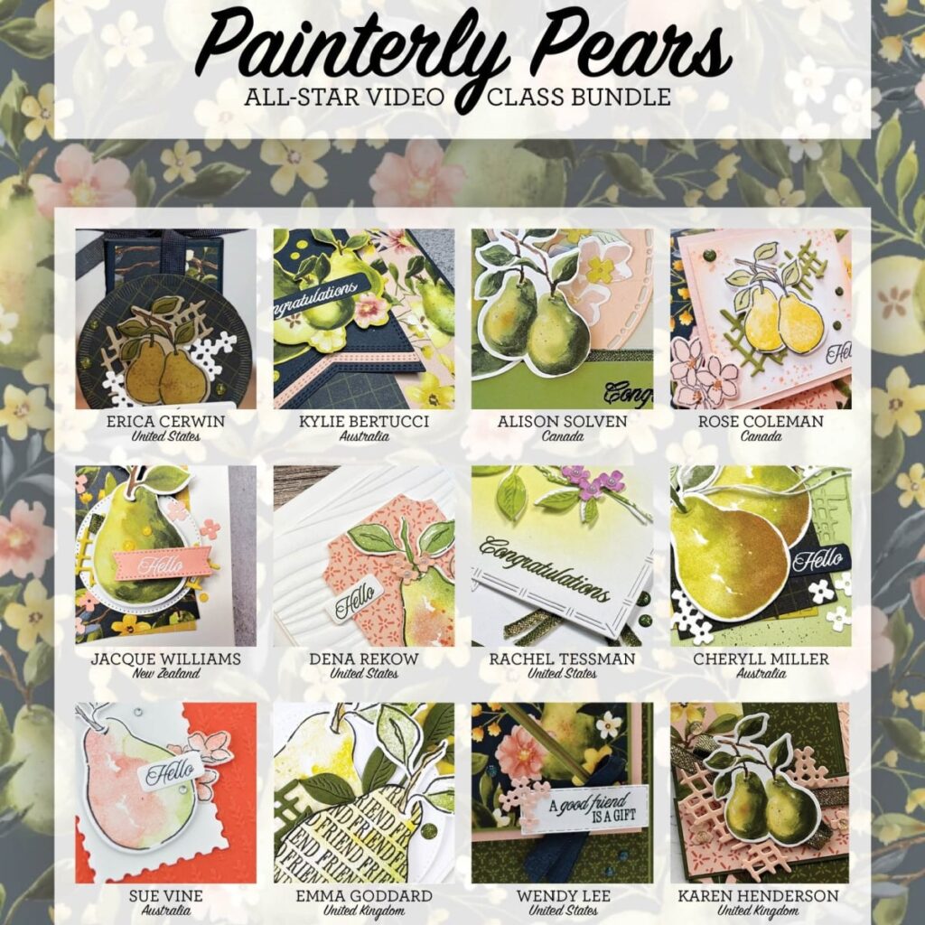 Painterly Pears 12 Project Video Class – Stamp Happy Store